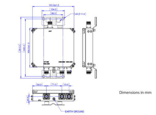 Microlab BK-3009 - 600-WCS, 2.5 BRS, & C-Band Triplexer